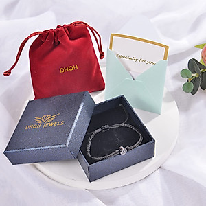 DHQH Custom Bracelets with Picture inside Personalized Projection Bracelets with Photos Picture Bracelet Customized Photo Circle Photo Handmade Braided Rope Bracelet for Women Men