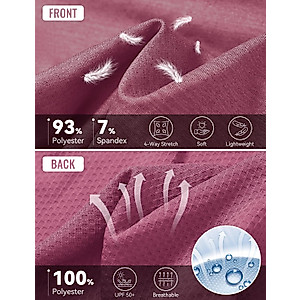 baleaf Women's Long Sleeve Running Shirts Workout Athletic Tops Quick Dry Lightweight UPF 50+ Purple M