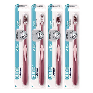 JORDN Jordan Clinic Gum Protector Super Ultra Soft Toothbrush - Pack of 4