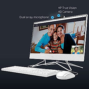 HP 22 AIO 21.5" FHD All-in-One Business Desktop Computer [Windows 11 Pro], Intel Celeron J4025 (up to 2.9 GHz), 16GB DDR4 RAM, 1TB SSD, WiFi, Bluetooth 4.2, HDMI, RJ-45, Keyboard & Mouse, w/Battery