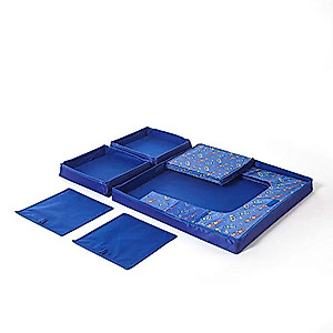 Idea Nuova Paw Patrol 3 Piece Collapsible Set with Storage Table and 2 Ottomans, Blue