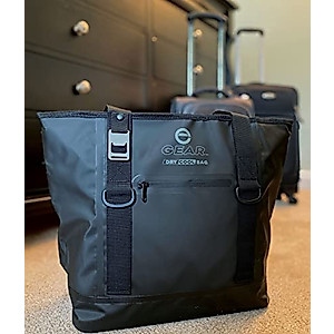 Enthusiast Gear Dry Soft Cooler Bag Tote – Soft Sided Insulated Camp Cooler – Waterproof, Leak Proof, Collapsible, with Side Pocket - Perfect for Boat, Pool, Beach, Picnics, Grocery - (20 Cans)