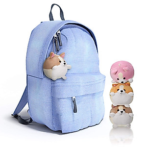 Skylety 12 Pcs 5" Mini Dogs Stuffed Bulk Animal Puppy Party Favor Cute Soft Plush Dog Toy Valentines Gift for Kids Classroom(Cute Style)