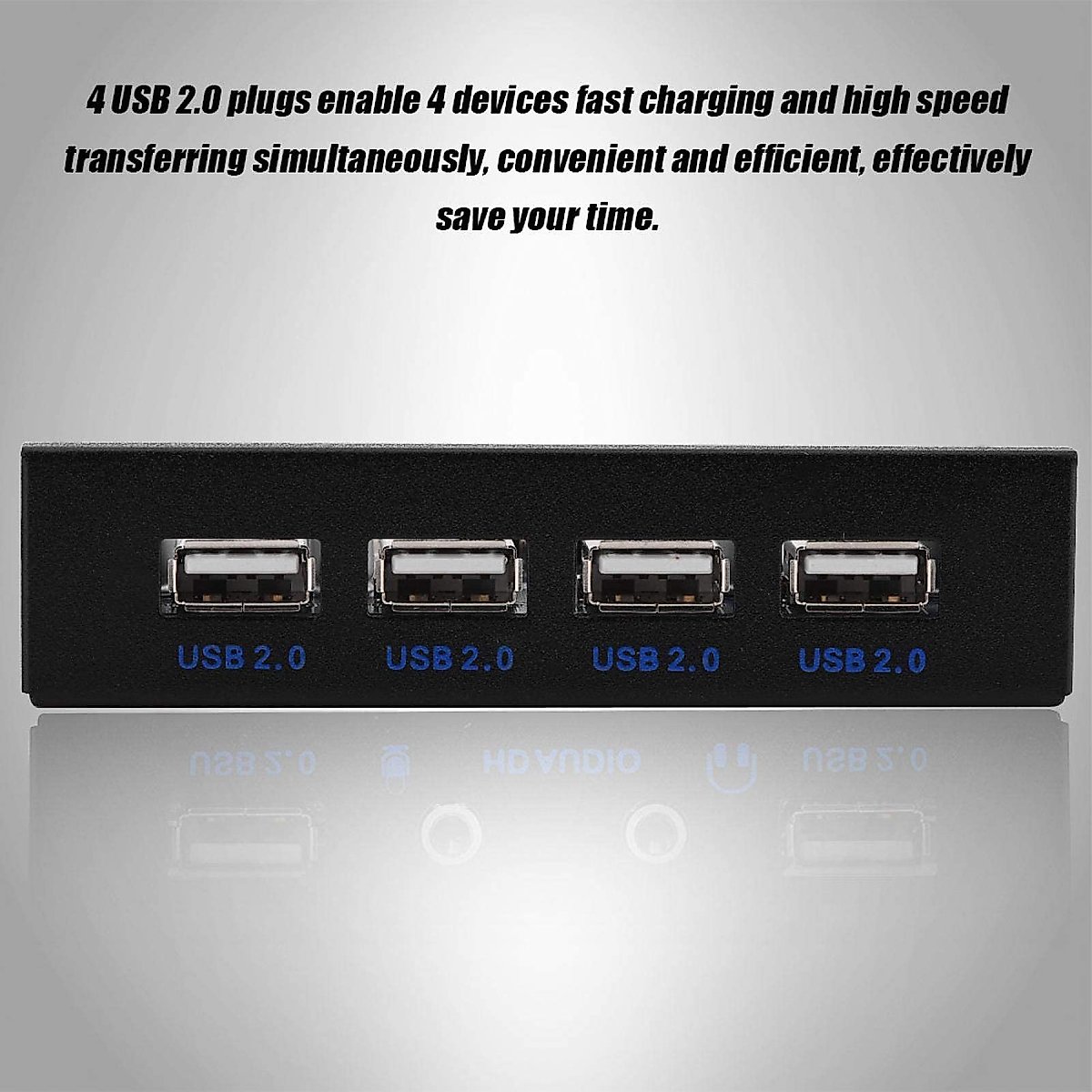 Limouyin Floppy Front Panel 3.5'' 4 Port USB2.0 HUB Floppy Front Panel 9 Pin to 4 Interface USB 2.0 HUB for Computer PC