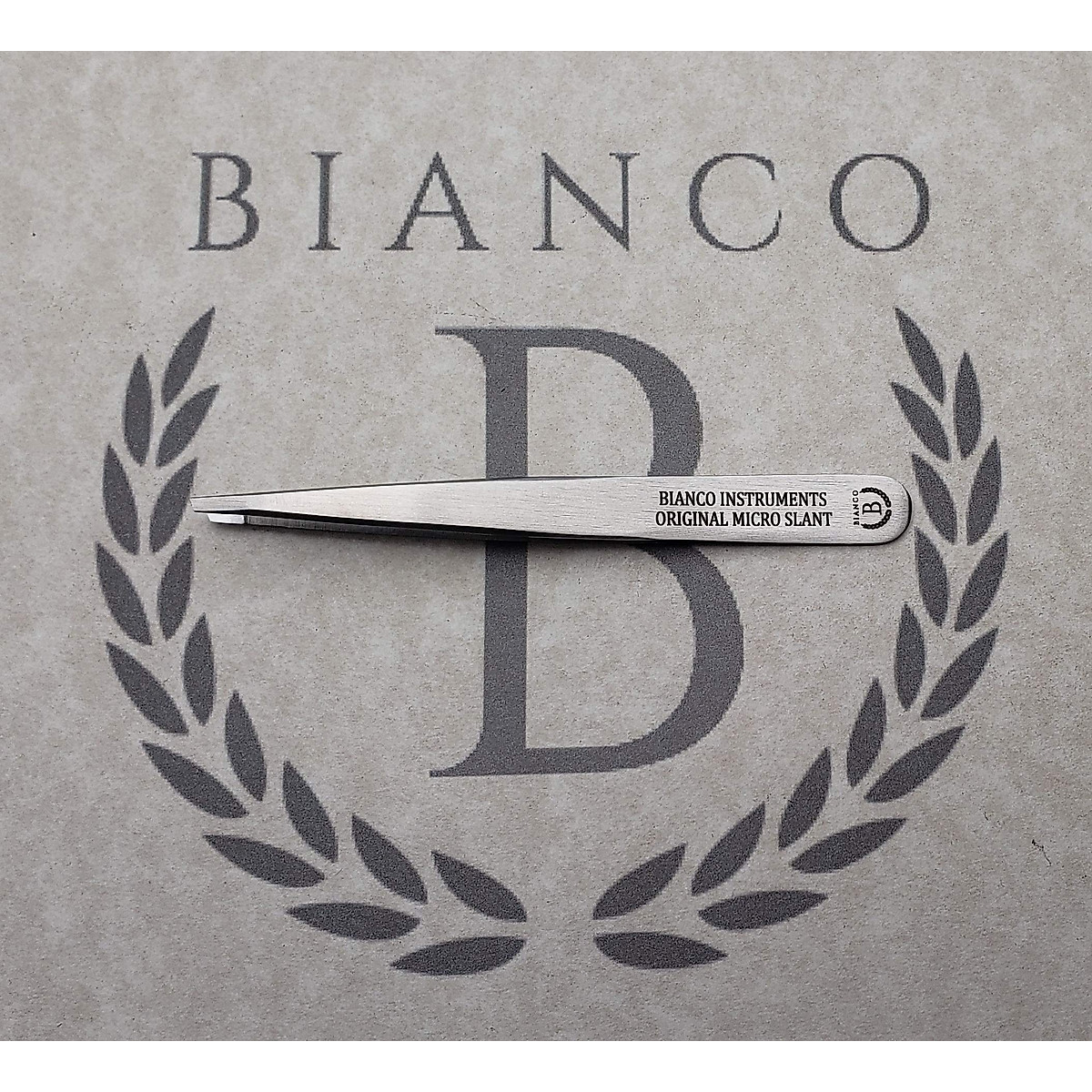 Bianco Instruments Slant and Micro Slant Tweezer Bundle - Made in USA Stainless Steel - Expertly Honed for a Professional Grip on Even the Most Stubborn Hairs - 2mm and 3.5mm Tips