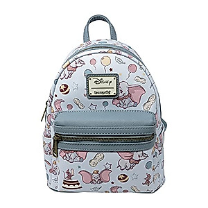 Loungefly Disney Dumbo Allover Print Womens Double Strap Shoulder Bag Purse