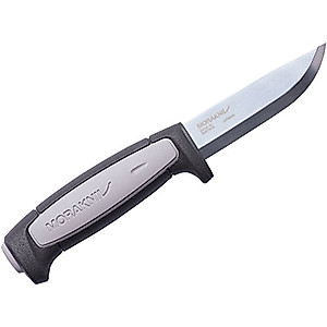 Morakniv Craftline Robust Fixed-Blade Knife with Carbon Steel Blade and Combi-Sheath, 3.6 Inch