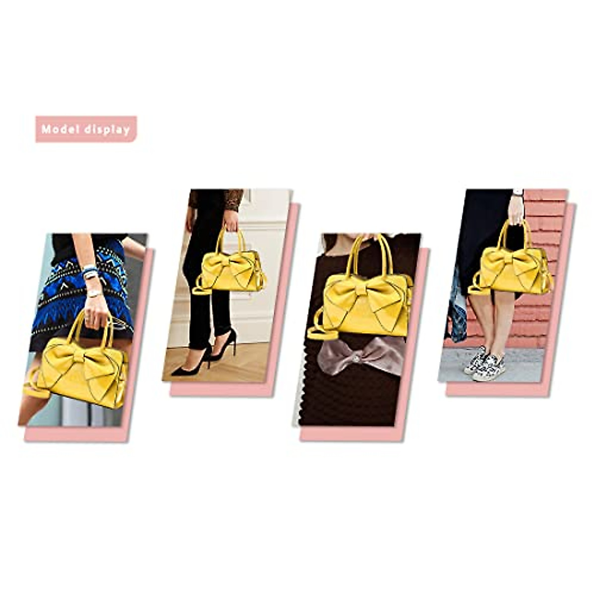 JHVYF Satchel Purses and Handbags for Women Shoulder Tote Bags Yellow K025