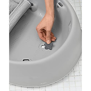 Skip Hop Baby Bath Tub, 3-Stage Smart Sling Tub, Moby, Grey