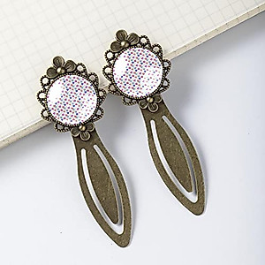 Metal Bookmark Teacher Appreciation Gifts Birthday Gifts Christmas Gifts for Women 2 Pcs, Lovely Heart Kawaii Pink