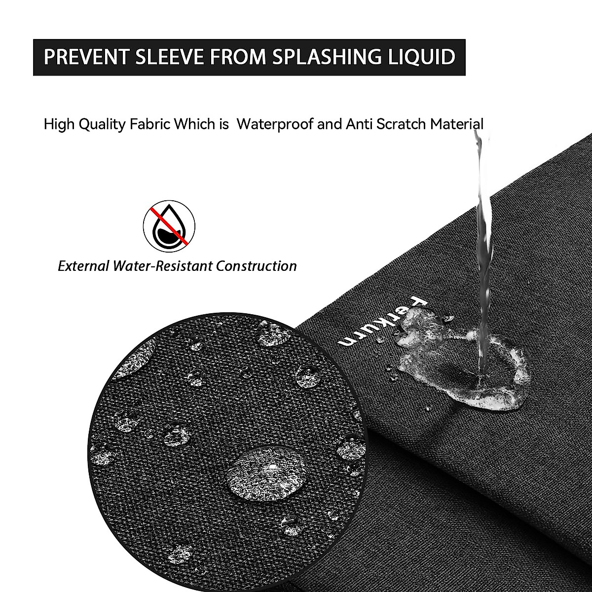 Ferkurn Laptop Bag Women Men Computer Bag Compatible with HP Envy Pavilion Omen/LG Gram/MSI/Dell Inspiron XPS/Lenovo/Acer, Shoulder Strap Carrying Briefcase Messenger Bag Case, Black, 14 Inch