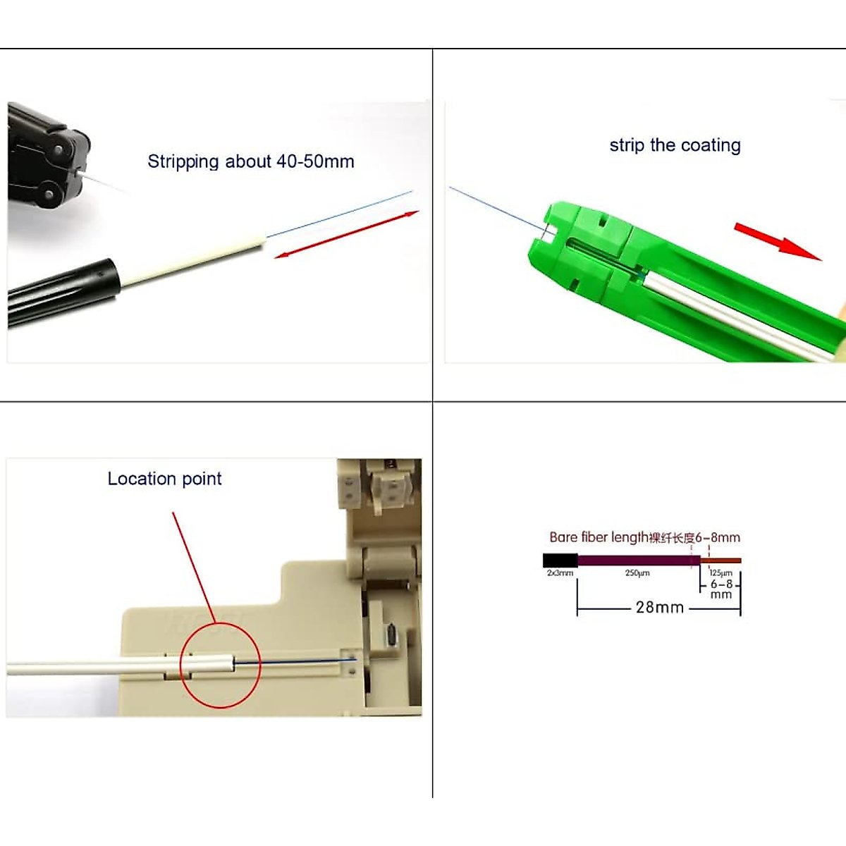100pcs LEITE SC APC Fiber Optic Quick Connector with Matched Tools Fiber Reusable Connectors Single Mode SM 9/125 Mechanical Fast Connectors Adapter for FTTH CATV Network Instrument