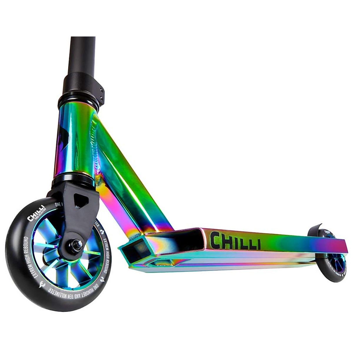 Chilli Rocky Neochrome, Complete Trick Scooter, Quality Freestyle Ride for Beginner and Intermediate, 110 mm Wheels, ABEC 9 Bearings, for Ages 8+