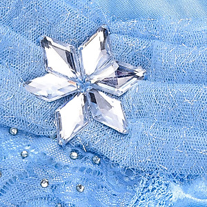 GJDAMFD Girls Dress up Costume Blue Butterfly Princess Dresses with Accessories for Little Girls 3-4T