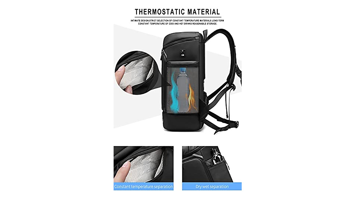 NASKVOWT Travel Backpack with USB Charging & Shoe Compartment