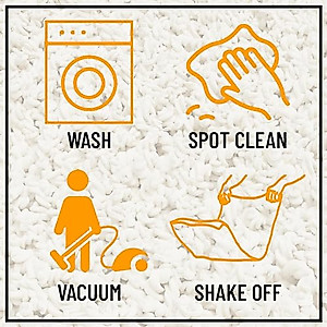 Ottomanson Indoor Solid Shag Design Rubber Back 2x6 Soft Pile Shag Runner Rug for Hallway, Entryway, Kitchen, Living Room, Bedroom, Bathroom, 2' x 6', Cream