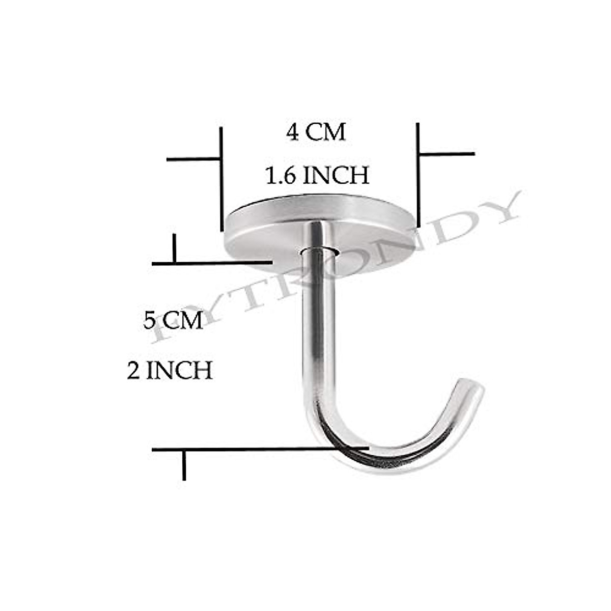 FYTRONDY Stainless Steel Screws Mount Ceiling Hooks, Coat Hanger (2 INCH, 4 Pack)