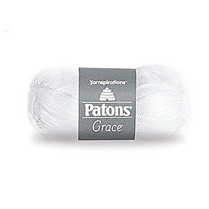 Patons Grace Yarn, 1.75 oz, Snow, 1 Ball