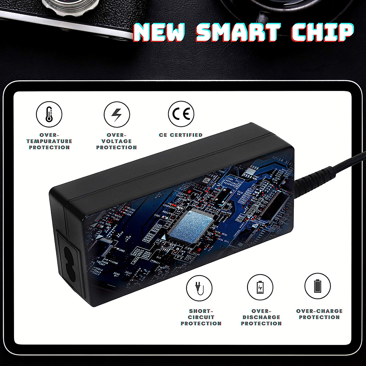 Laptop Charger AC Adapter Compatible with Toshiba Satellite C655 C850 C50 L755 C855 L655 L745 P50 C855D; Toshiba Portege Z30 Z930 Z830; Satellite Radius 14 15 Power Supply Cord -19V 3.42A 65W