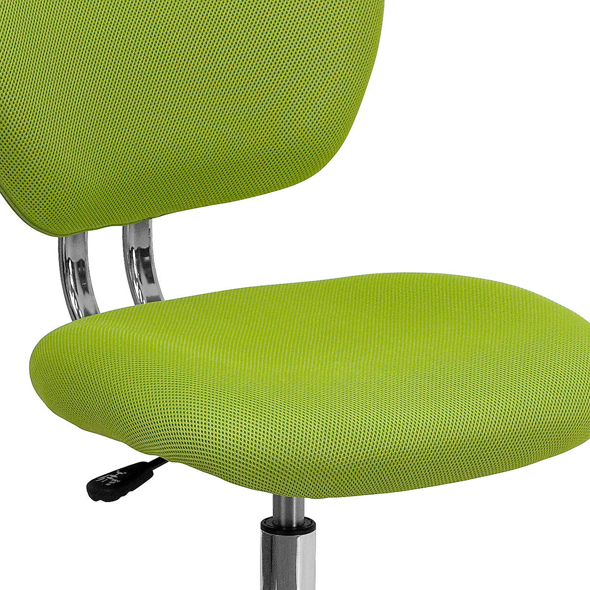 EMMA + OLIVER Mid-Back Apple Green Mesh Padded Swivel Task Office Chair with Chrome Base