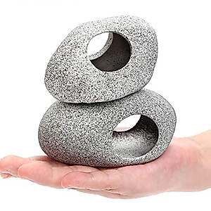 ZAINEE Fish Tank Decor, Cave Aquarium Decoration Breeding Shelter Rock Stone Fish Tank Decoration (Size : B)