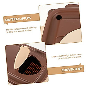 KICHOUSE 1 Set Tea Residue Bucket with Lid Tea Residue Filter Bucket Container with Lid Table Top Bin Garbage Can Mini Containers Small Wastebasket Drain Tray Office Desktop Pp