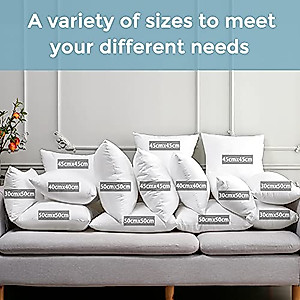 Artscope Outdoor Waterproof Throw Pillows Inserts, 18 x 18in Set of 4, Premium Fluffy Decorative Square Form Cushion Stuffer Inner Soft for Garden, Bench, Tent, Couch, Patio Furniture Pillows Inserts