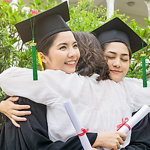 Yaomiao 14 Pieces 2025 Year Charm Graduation Tassel Academic Graduation Hat Tassel with Decoration for Graduates Ceremonies Parties Accessories(Green)