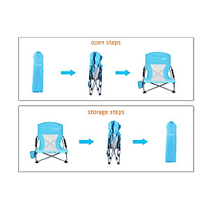 Beach Chair, Beach Chair and Umbrella, Folding Beach Chair, Beach Chairs for Adults, Low Beach Chair, Folding Chair with Umbrella, Camping Chair, Sillas De Playa (2-Pack Blue)