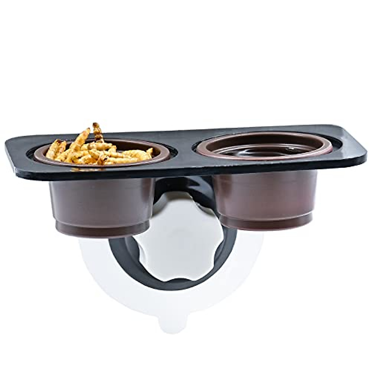 MRTIOO 0.75oz 100 pcs Crested Gecko Food and Water Feeding Cups, Reptile Feeder Bowls, for Lizard and Other Small Pet Ledge Accessories Supplies