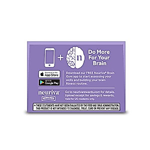 NEURIVA Destress Brain Supplement for Focus, Concentration & Accuracy with L-Theanine for Relaxation & Everyday Stress Reduction and Melon Concentrate to Help Fight Oxidative Stress, 30ct Capsules