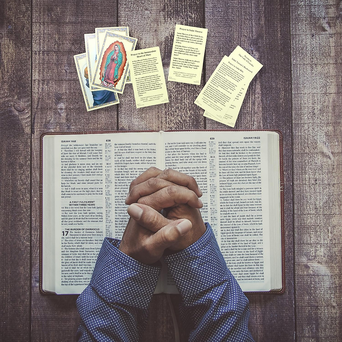 Needzo Women Saints and Madonnas Holy Prayer Card Assortment, Immaculate Heart of Mary, Our Lady of Grace, Guadalupe, Fatima, Madonna of the Streets, Lourdes, and more (Pack of 10)