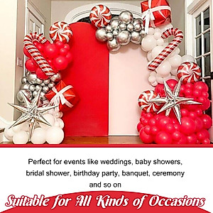 Spandex Fitted Wedding Arch Cover Set of 3 Red Arch Backdrop Cover, Round Top Chiara Backdrop Stand Covers for Wedding Birthday Party Baby Shower Banquet Arch Decoration (Red, 5FT,6FT,6.6FT)