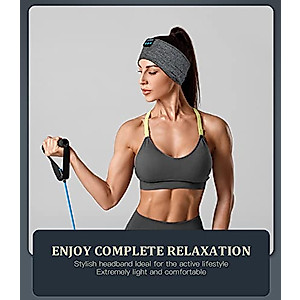 Perytong Sleep Headphones Adjustable, Wireless Sleep Earbuds, Ear Muffs for Sleeping Bluetooth Headband Headphones with Thin Speakers, Sleeping Headphones for Workout,Yoga,Travel,Gift for Women Men