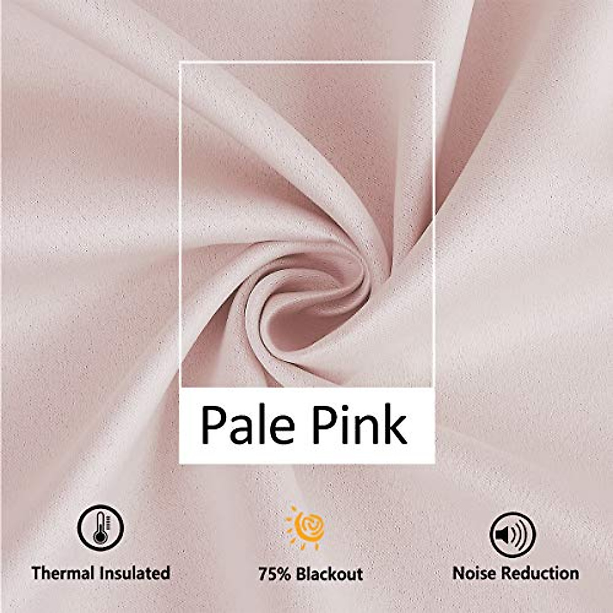 Pom Pom Curtains for Bedroom Pink Girls Room Blackout Window Drapes 63" Energy Efficient Thermal Insulated Living Room Darkening Curtain Panels 2pcs