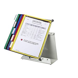 Tarifold Desktop Reference System With 10 Display Pockets, Assorted Colors, 20 Sheet Capacity (D291)