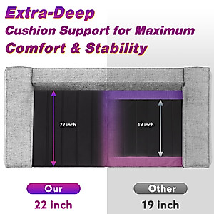 HomeProtect Couch Cushion Support Extra Deep Sagging Sofa Cushion Support [22" x57-67] Under Cushion Support Insert Replacement for Sagging Seat Firm Insert Boards for Saggy Couches Couch Accessories