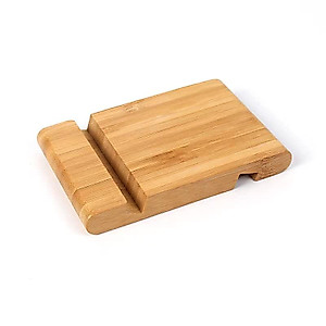Cell Phone Stand for Desk Wood, Wooden Mobile Phone Holder, Portable Desktop Smartphone Stand, Universal Cell Phone Holder