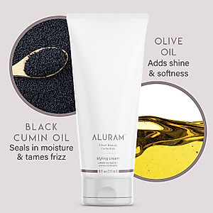 ALURAM Coconut Water Styling Cream Hydrating Pomade for All Hair Types, 6 Fl Oz