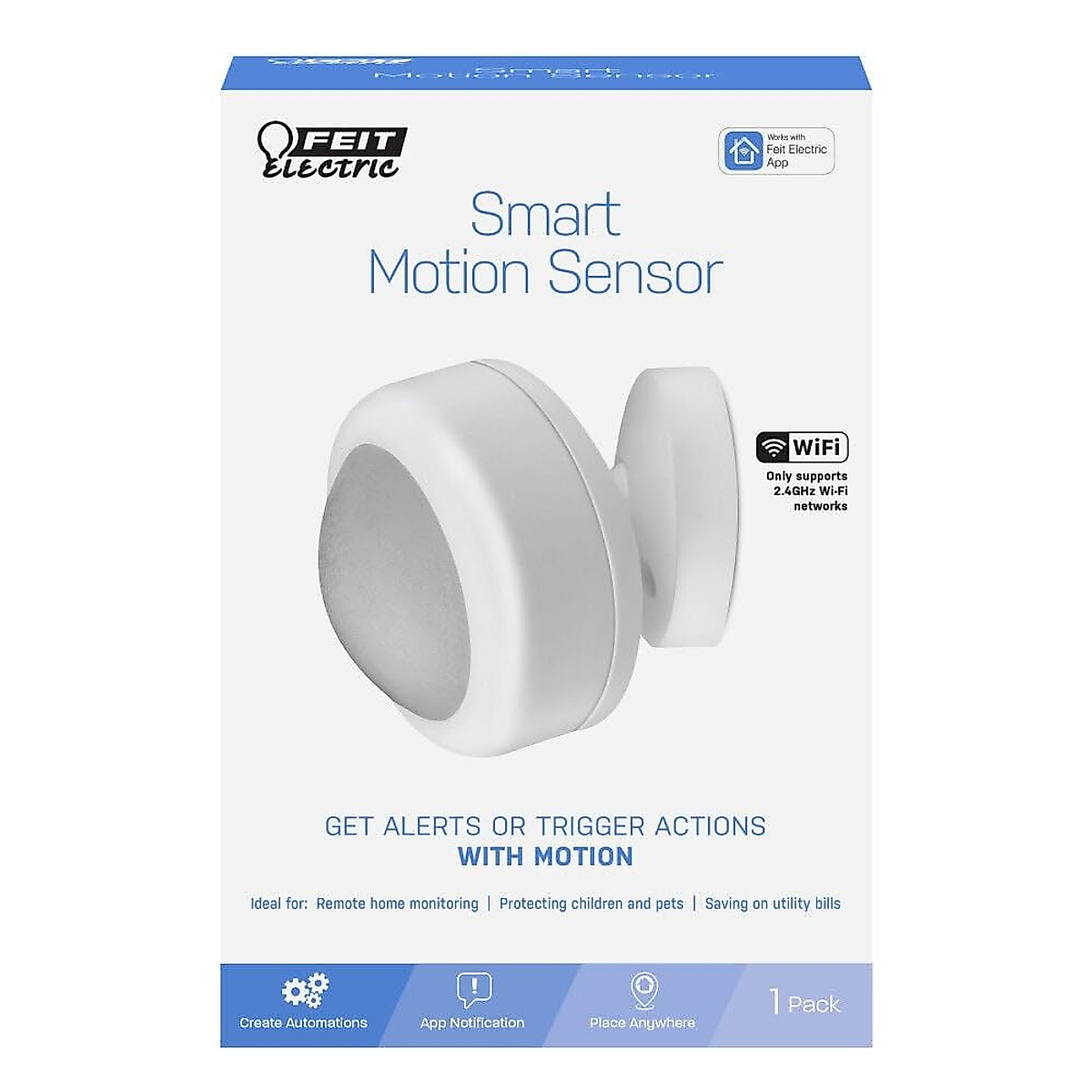 Feit Electric Motion-Sensing Battery Powered LED White Replacement Motion Sensor - Total Qty: 1
