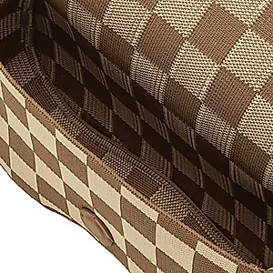 JW PEI Women's Becci Knitted Shoulder Bag (Brown & Beige)