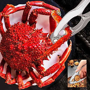 Crab Crackers and Tools, Lobster Crackers and Picks Set, 9Pcs Seafood Tools Set - Crab Leg Cracker Tool/Nut Crackers, Crawfish Sheller, Crab Leg Forks, Scissors & Storage Bag, Seafood Boil Utensils