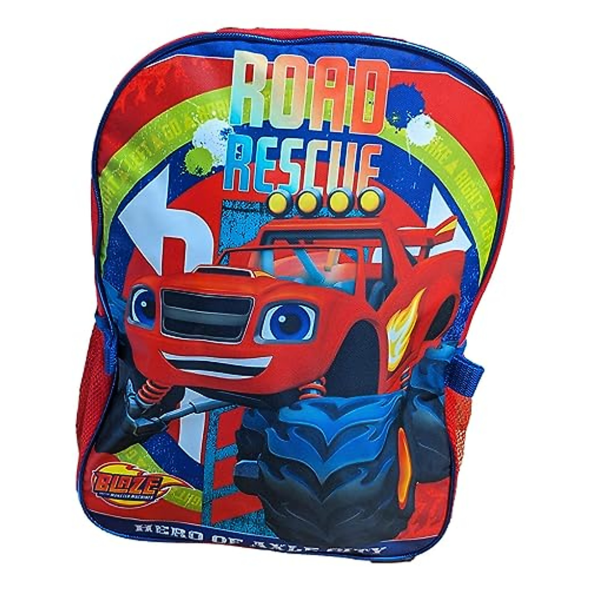 Ruz Blaze the Monster Machine Full Size 16 Inch Backpack with Detachable Lunch Box