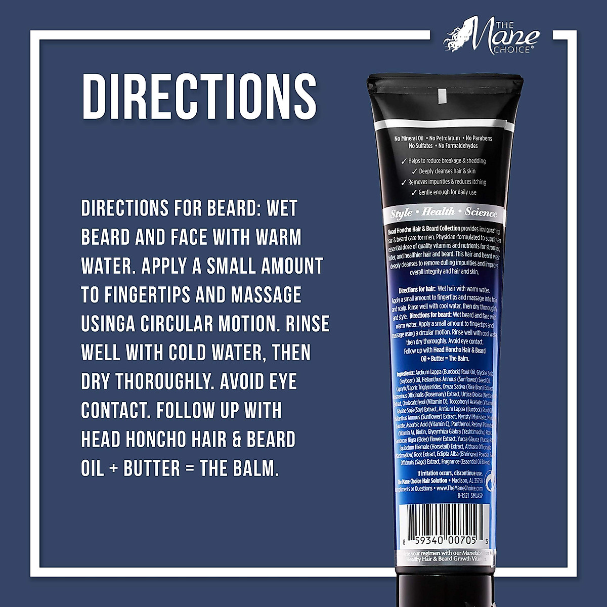 The Mane Choice Mane choice head honcho hair & beard oil + butter the balm, 6 Fl Oz