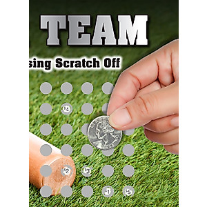 PROMO PRINTING GROUP, INC. For Our Team Baseball Fundraising Scratch Off Cards - (20 Cards per Pack) - Raise $2,000. You Keep All the Profit!