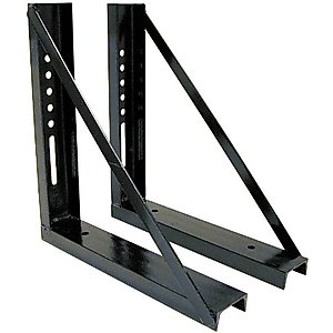 Buyers Products 1701005B Heavy Duty Bolted Black Structural Steel Mounting Brackets for Underbody Truck Tool Box, Set of 2, 18 x 18, Corrosion Resistant, Universal Hole Pattern For Quick Mounting