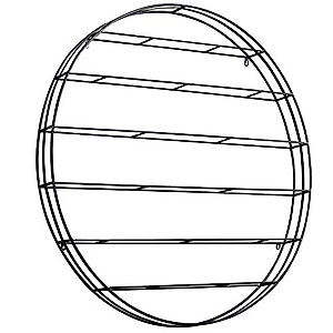 MyGift 12 Bottle Modern Black Metal Round Wall Mounted Wine Display Rack