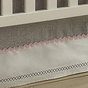 Levtex Baby - Night Owl Pink Crib Bed Set - Baby Nursery Set - Pink, Grey, White - Owls in a Tree - 5 Piece Set Includes Quilt, Fitted Sheet, Diaper Stacker, Wall Decal & Crib Skirt/Dust Ruffle
