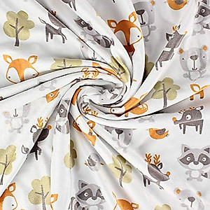 Soft Plush Minky Baby Blanket for Boys Girls Unisex with Print Animal Pattern Double Layer Dotted Backing Bed Throws for Baby Crib Receiving for Newborns