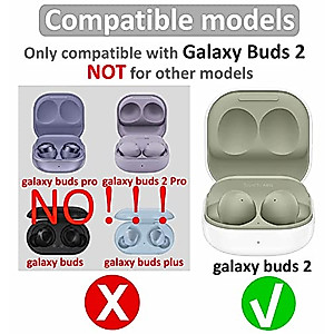 Dust Guard Ear Tips Kit for Galaxy Buds 2 SM-R177, 2 Ultra Thin Dust Proof Metallic Stickers Cover and 6 Pairs Replacement Eartips Compatible with Samsung Galaxy Buds 2 - S/M/L Rose Gold